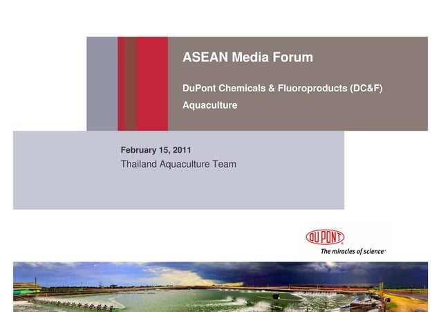 DuPont Chemicals & Fluoroproducts (DC&F) Aquaculture | PPT