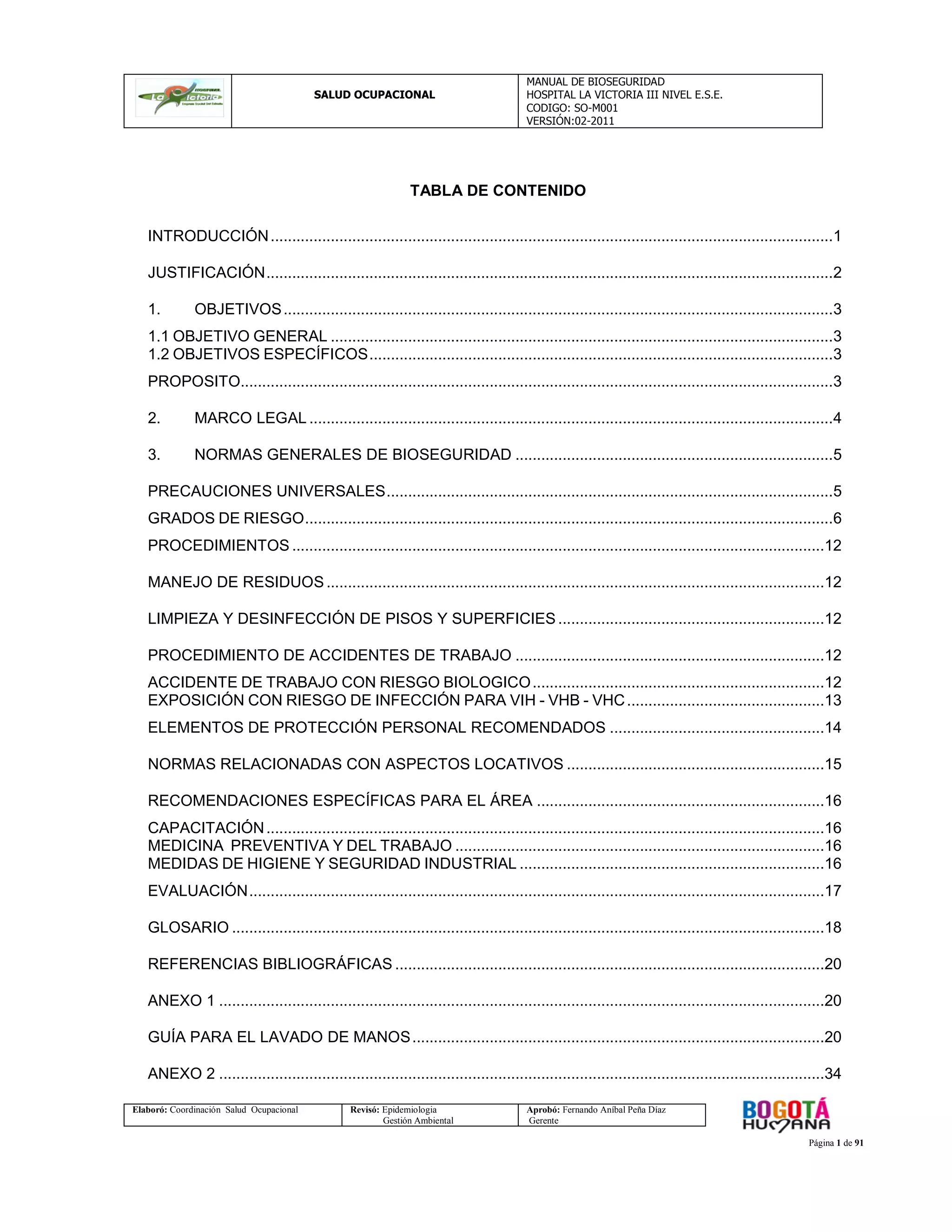 Bioseguridad hospitales | PDF