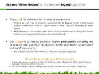Introducing BioSense Program Redesign | PDF | Infectious Diseases | Diseases and Conditions
