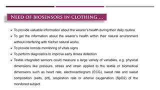 Clothing for Biosensing | PPTX