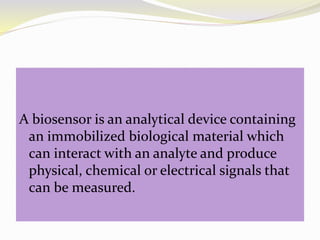 Biosensor | PPT