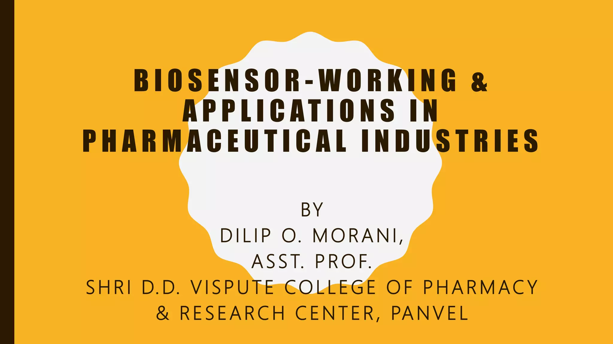 Biosensor | PPTX | Chemistry | Science