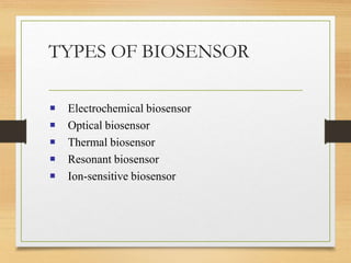 Biosensor | PPTX | Chemistry | Science