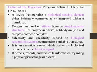 Biosensor | PPTX | Chemistry | Science