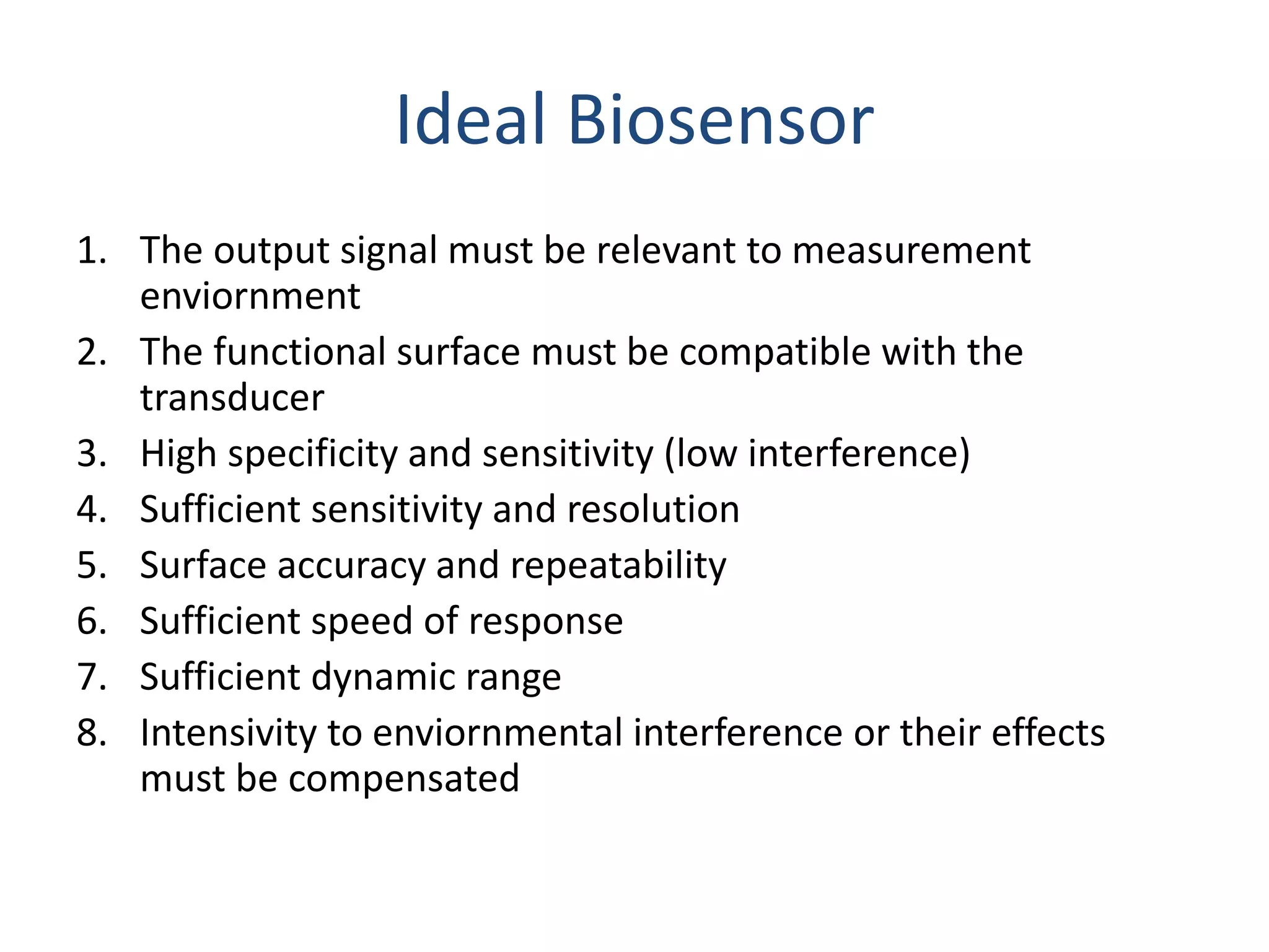Biosensor , its components, working and types of biosensors | PPTX