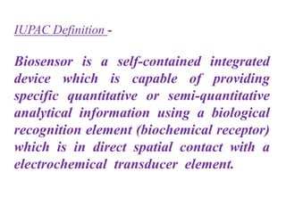 Biosensor dr manju jha | PPTX