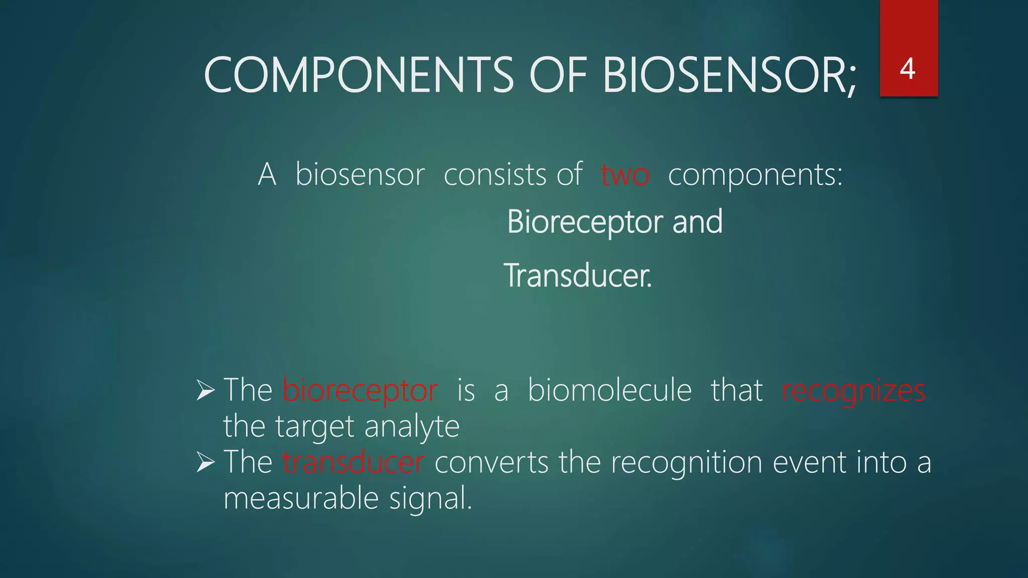 components of biosensors | PPTX