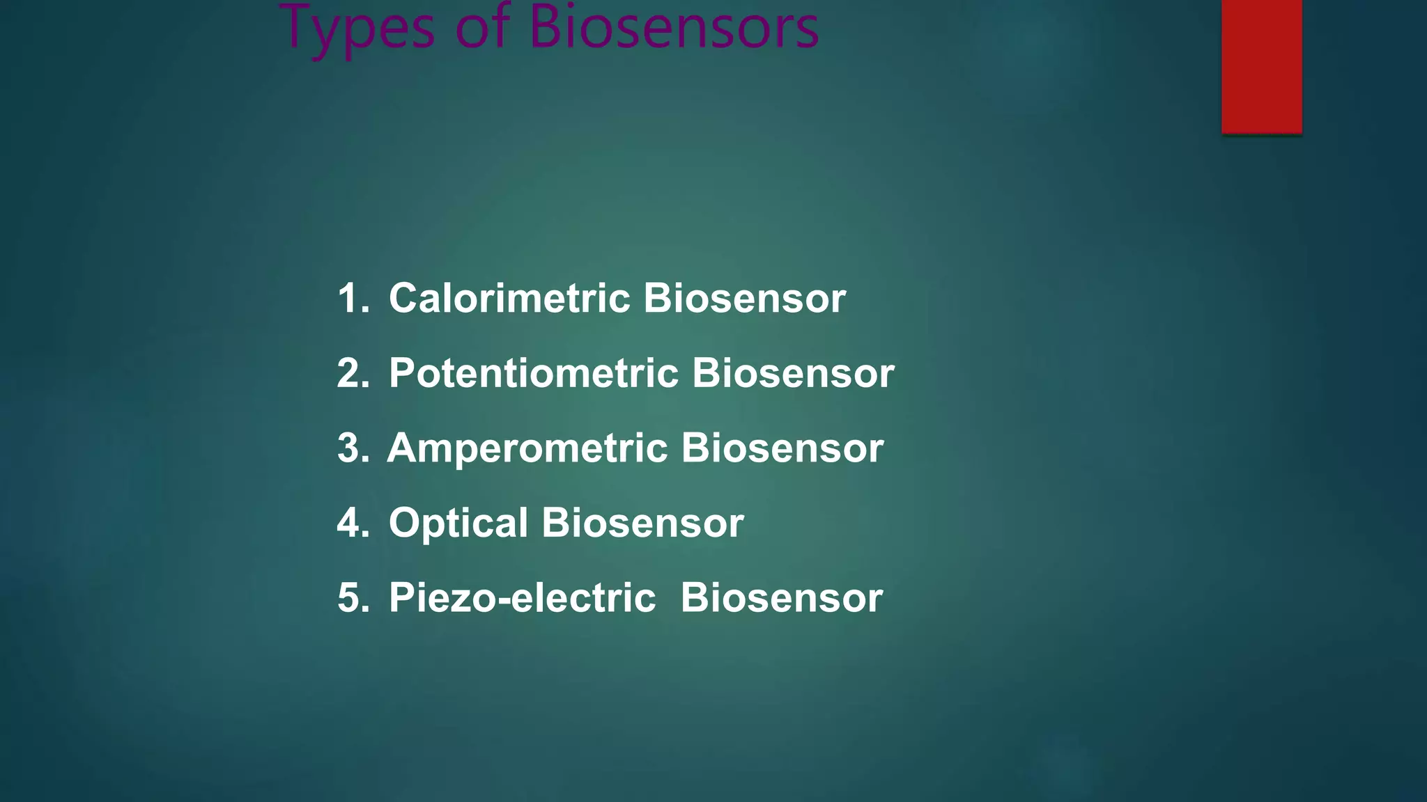 components of biosensors | PPTX