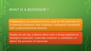 Biosensor for the monitring of food | PPTX | Science