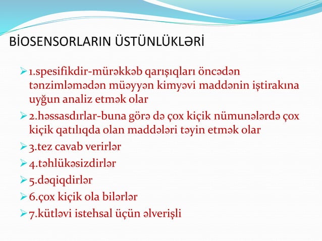 Biosensorlar | PPTX