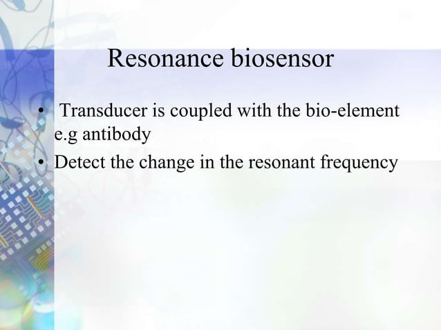 Biosensor ppt | PPTX | Chemistry | Science