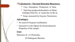 BioSensor- Definition, Parts, types and applications of Biosensor | PPTX