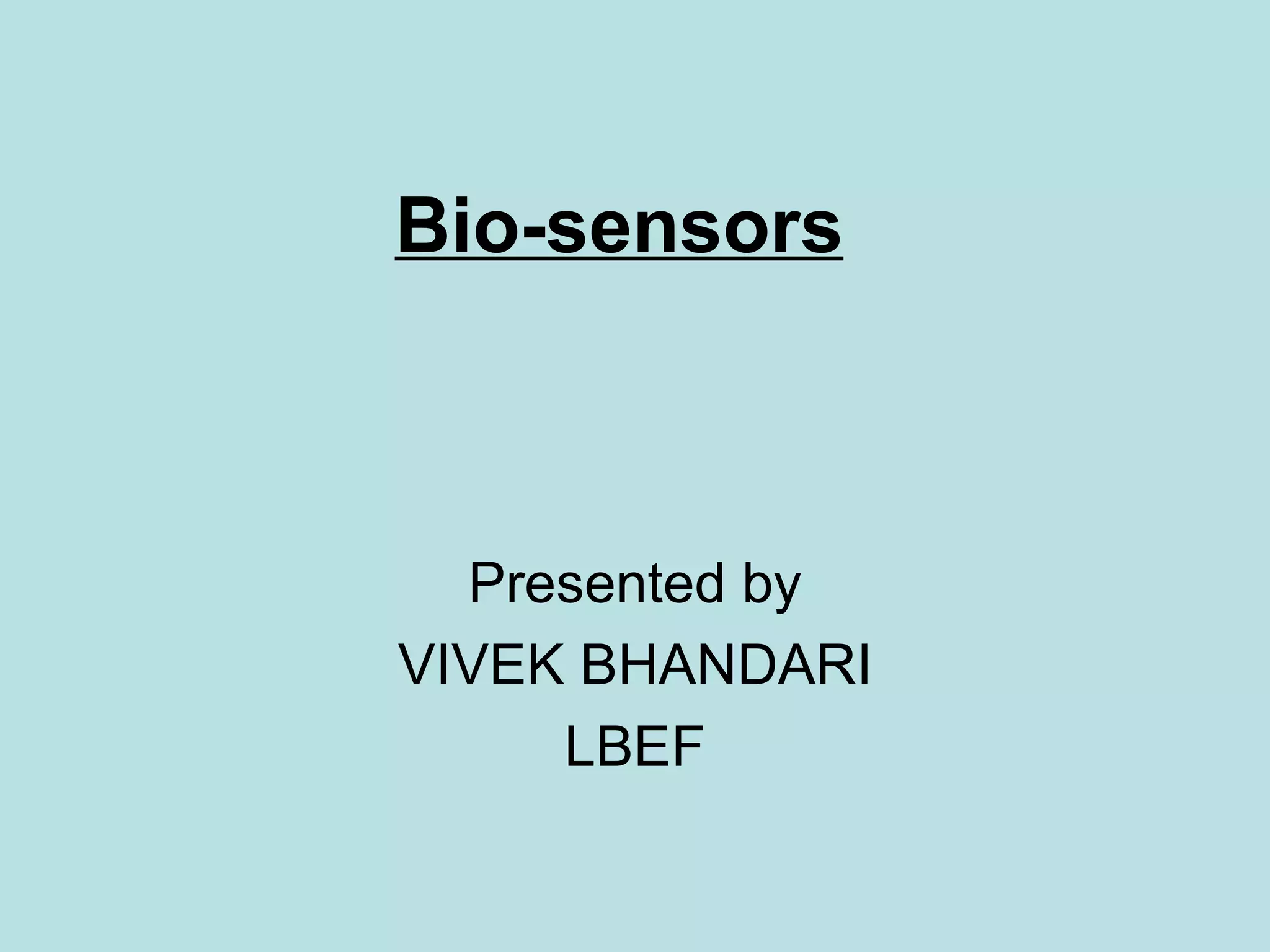 Biosensors | PPT
