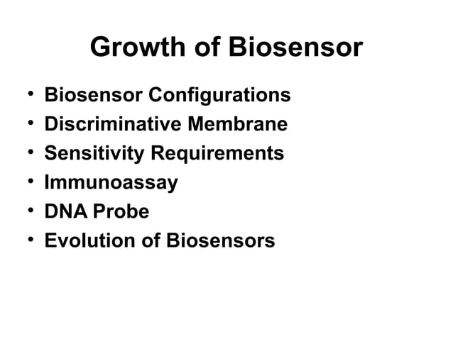 Bio sensors | PPT
