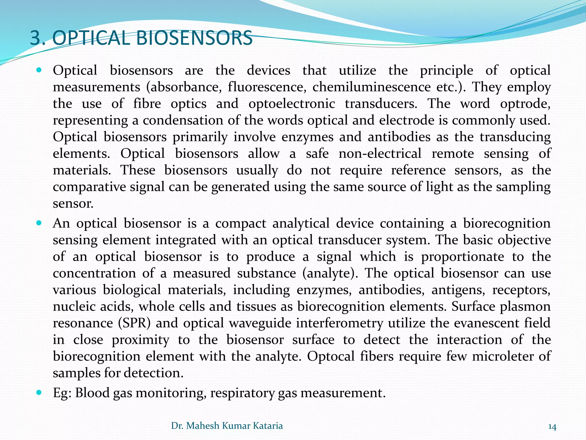 Biosensors and Their Applications | PPT