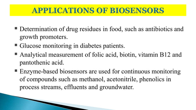 Biosensors | PPT | Chemistry | Science