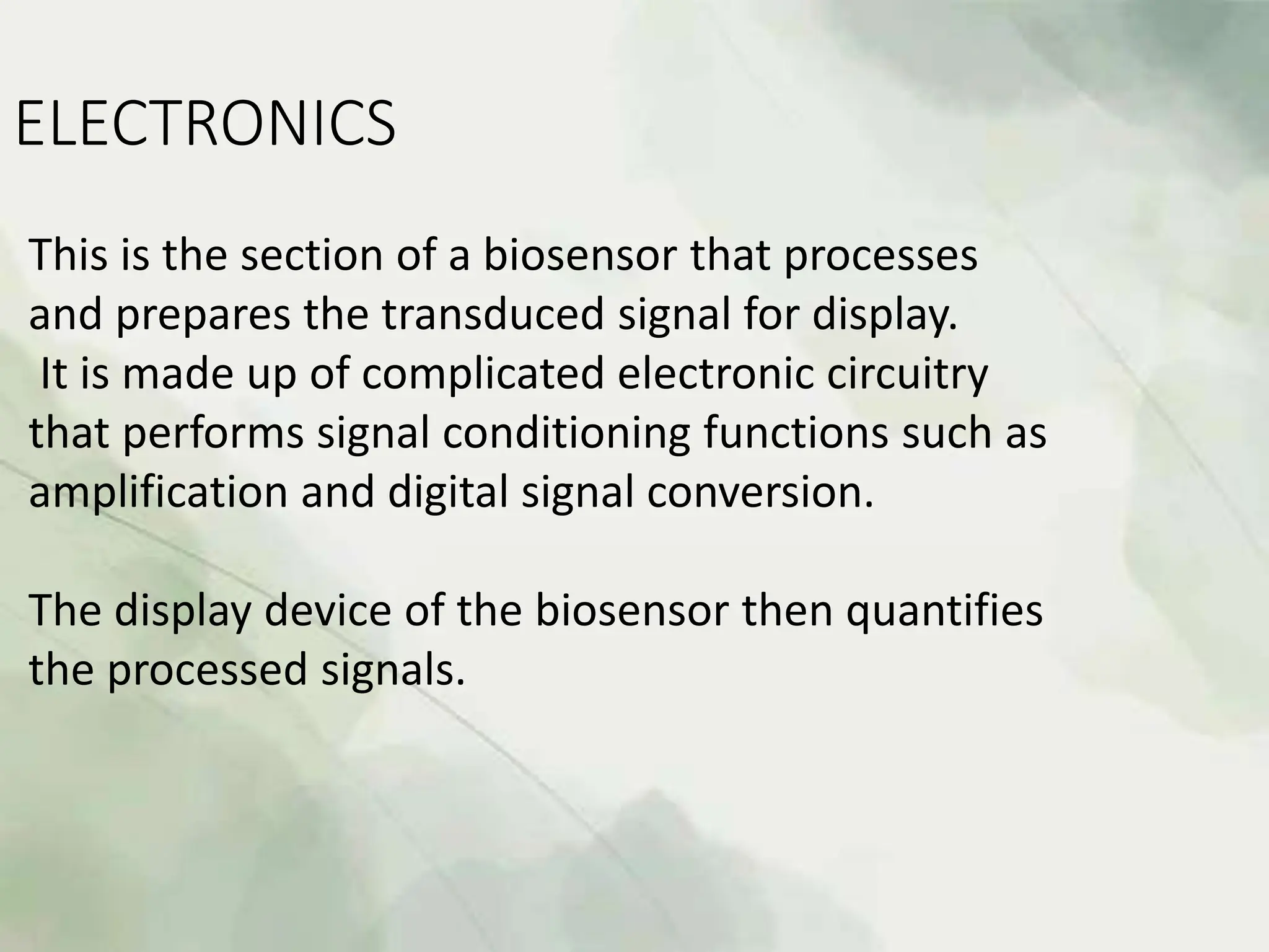 Basic concepts and principles of biosensors | PPTX