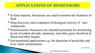 BIO SENSORS.ppt PHARMACOLOGY BIOSENSORS COLOGY | PPT