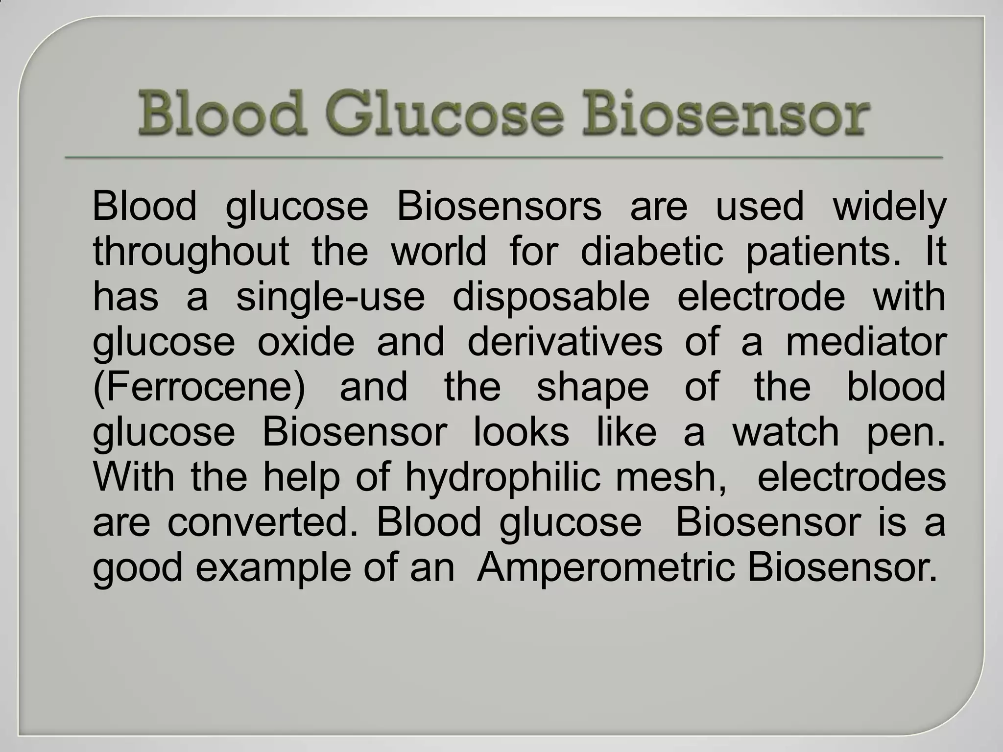 Biosensors working and application in pharmaceutical industry | PPTX
