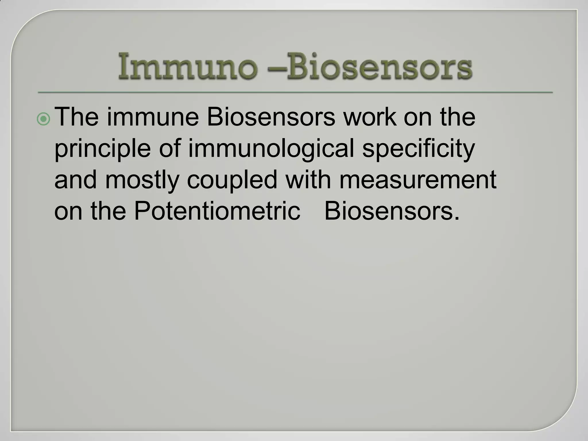 Biosensors working and application in pharmaceutical industry | PPTX