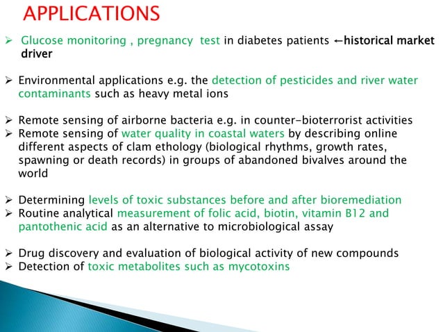 Biosensors and it’s application | PPTX | Chemistry | Science