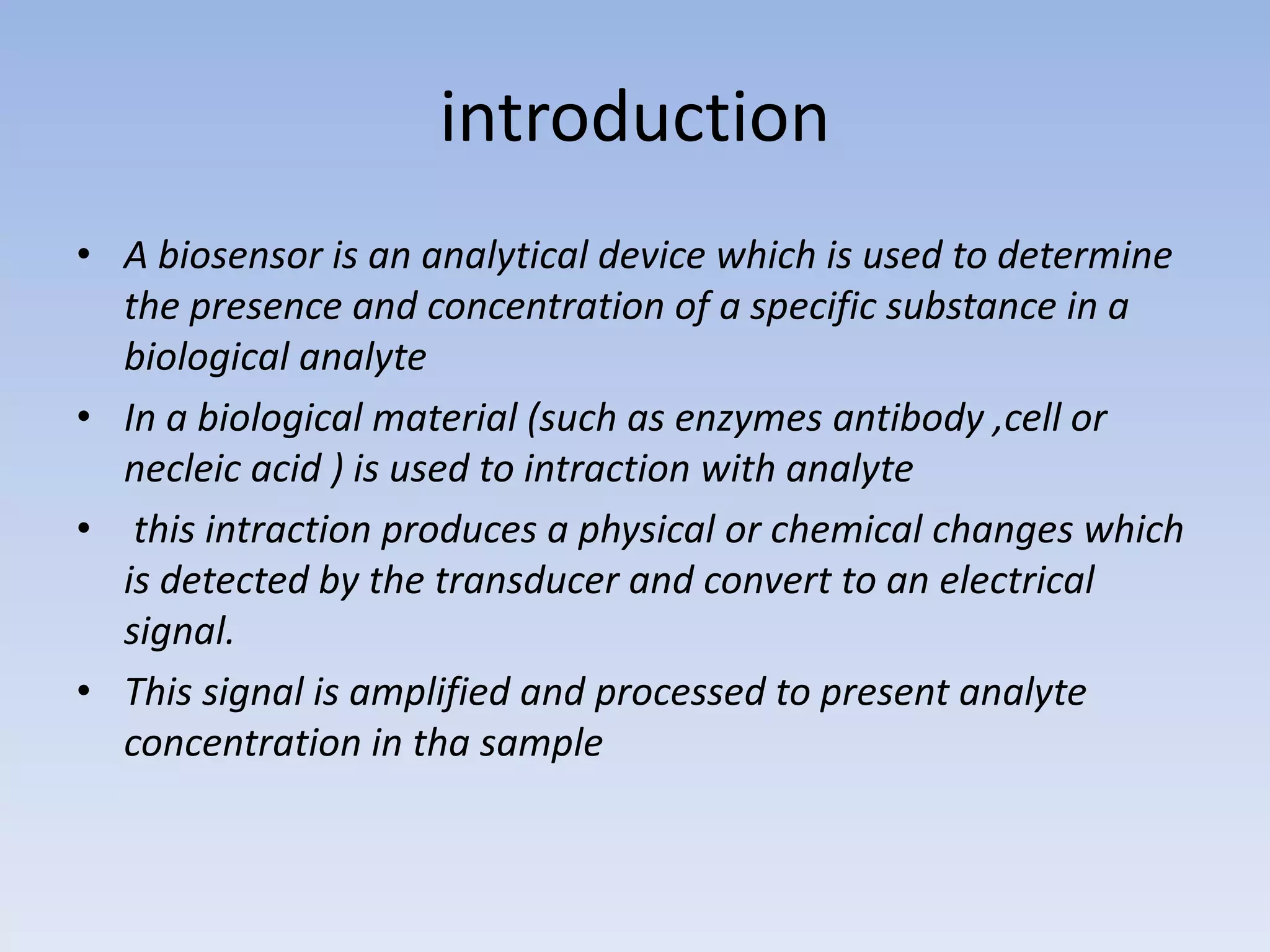 Biosensor seminar by kamaljeet | PPT