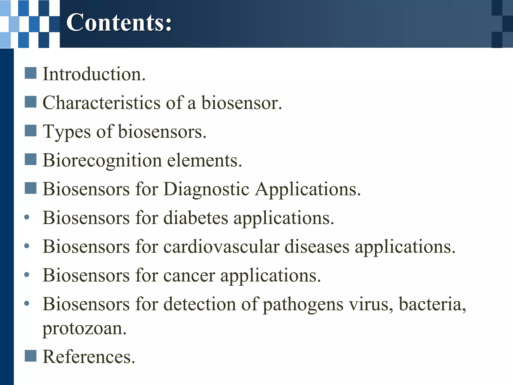 Biosensors in diagnostic purpose | PPT