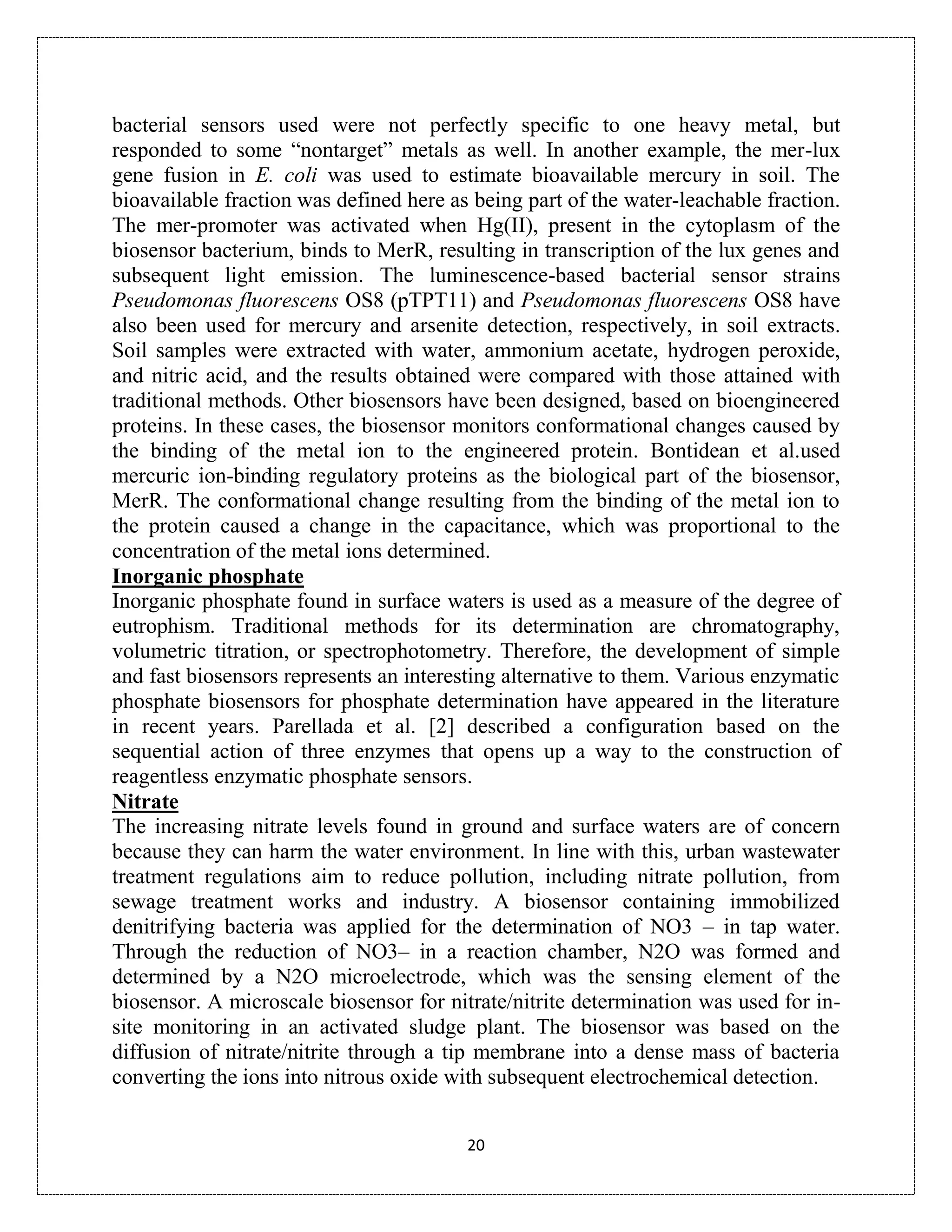 Biosensors for environment application by danish amin111 | PDF
