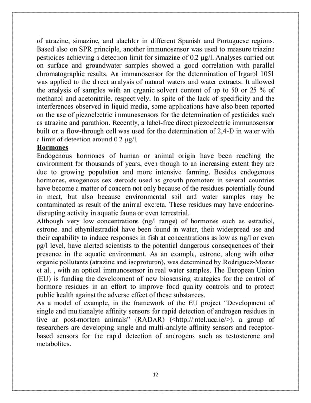 Biosensors for environment application by danish amin111 | PDF
