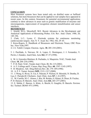 Biosensors for environment application by danish amin111 | PDF