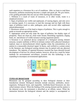 Biosensors for environment application by danish amin111 | PDF