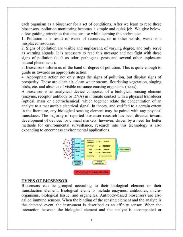 Biosensors for environment application by danish amin111 | PDF