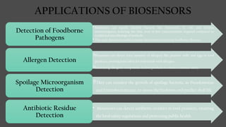 Role of Biosensors in food microbiology. | PPTX