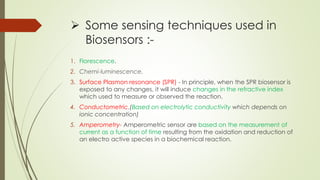 Biosensors & it’s applications | PPTX