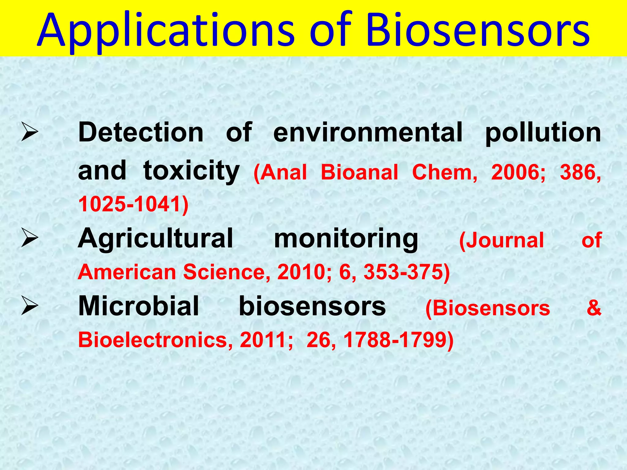 Biosensors and its applications | PPT