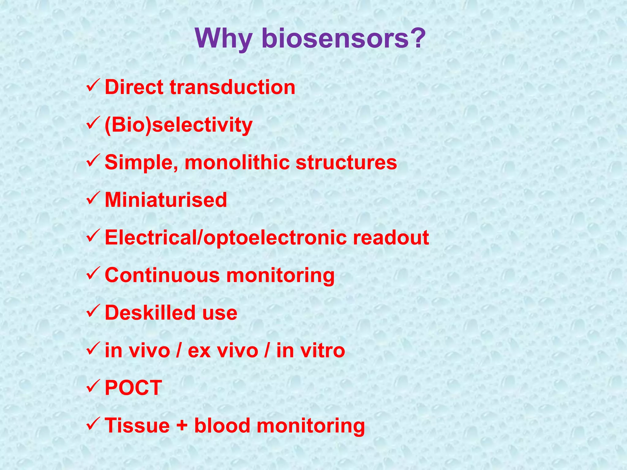 Biosensors and its applications | PPT