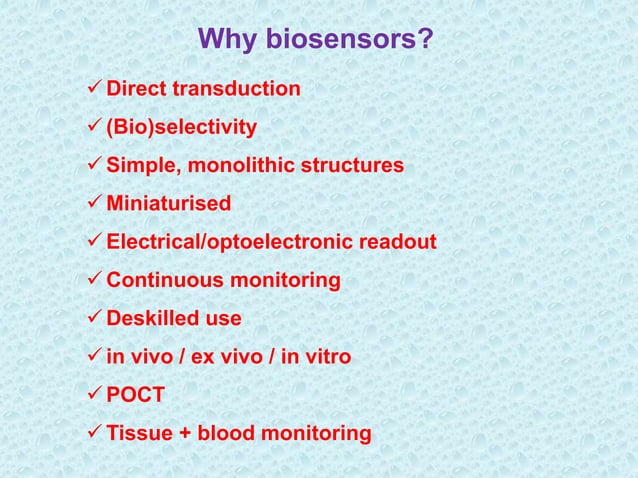 Biosensors and its applications | PPT