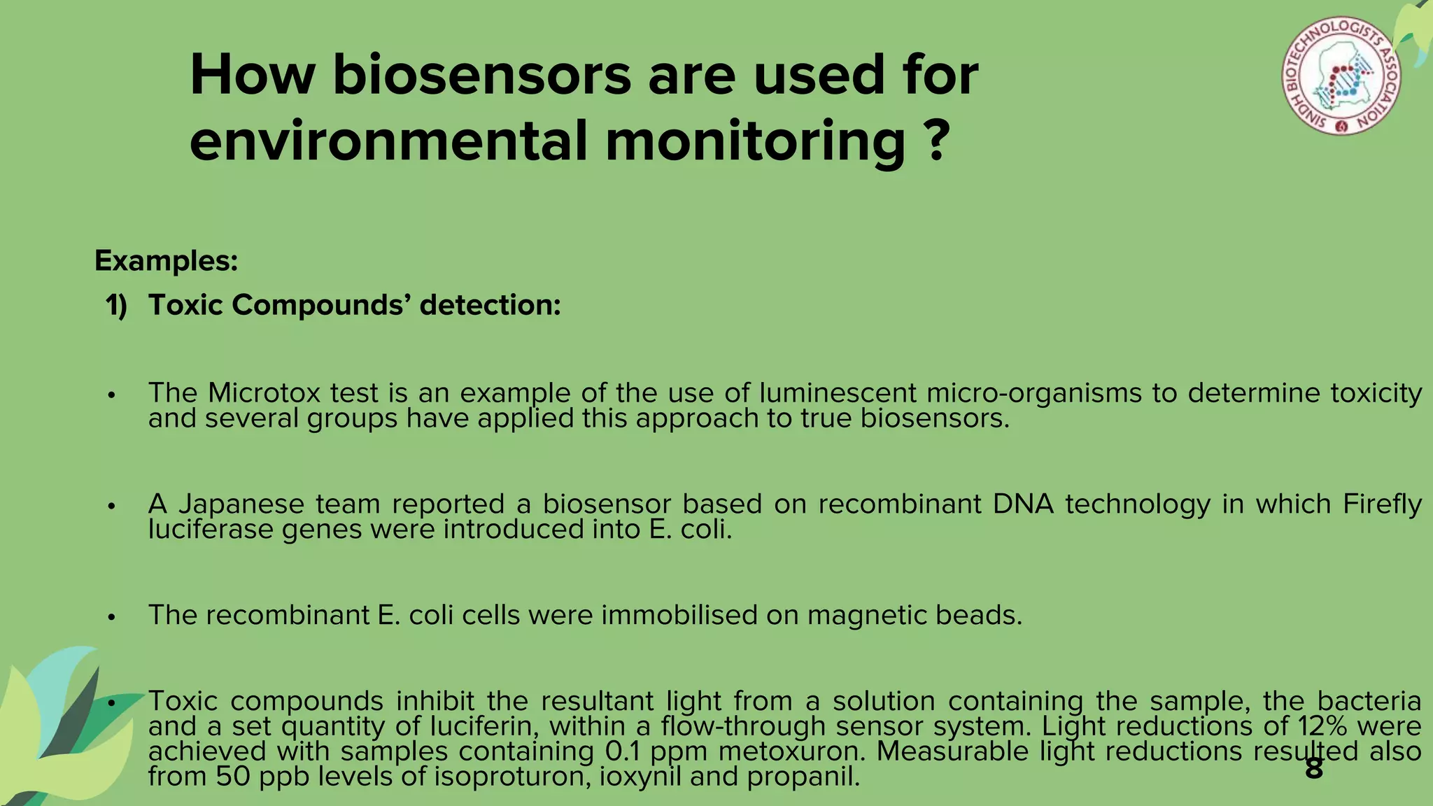 Biosensors In Environmental Monitoring Pptx