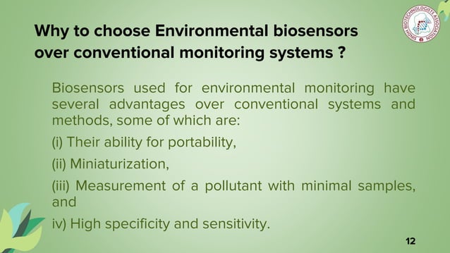 Biosensors in Environmental Monitoring | PPTX