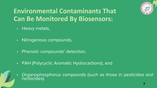 Biosensors in Environmental Monitoring | PPTX