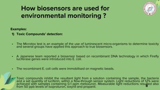 Biosensors in Environmental Monitoring | PPTX