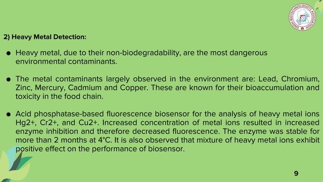 Biosensors in Environmental Monitoring | PPTX