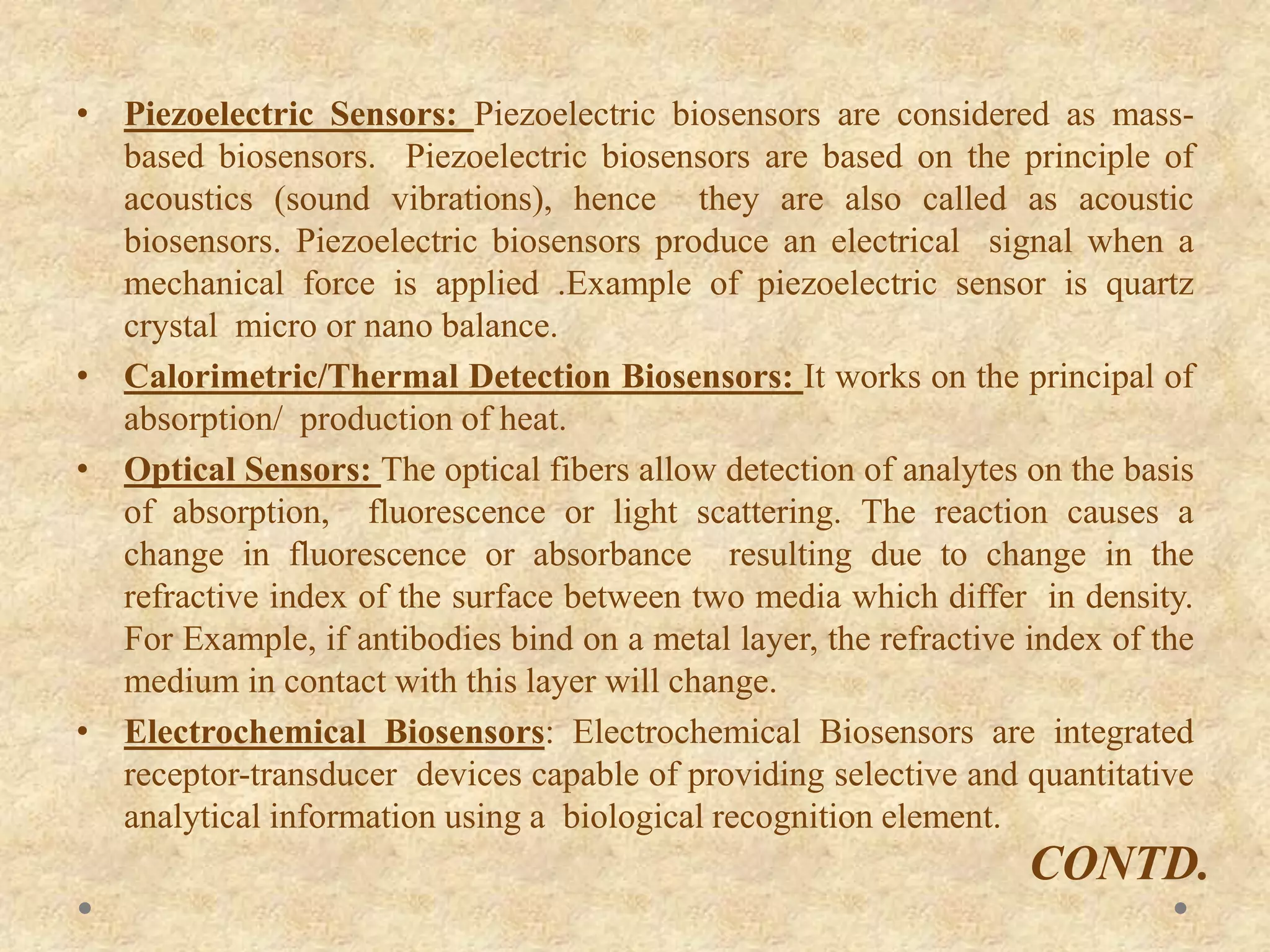 Biosensors (structure and application) | PPTX