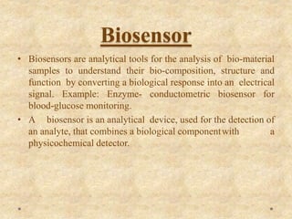 Biosensors (structure and application) | PPTX