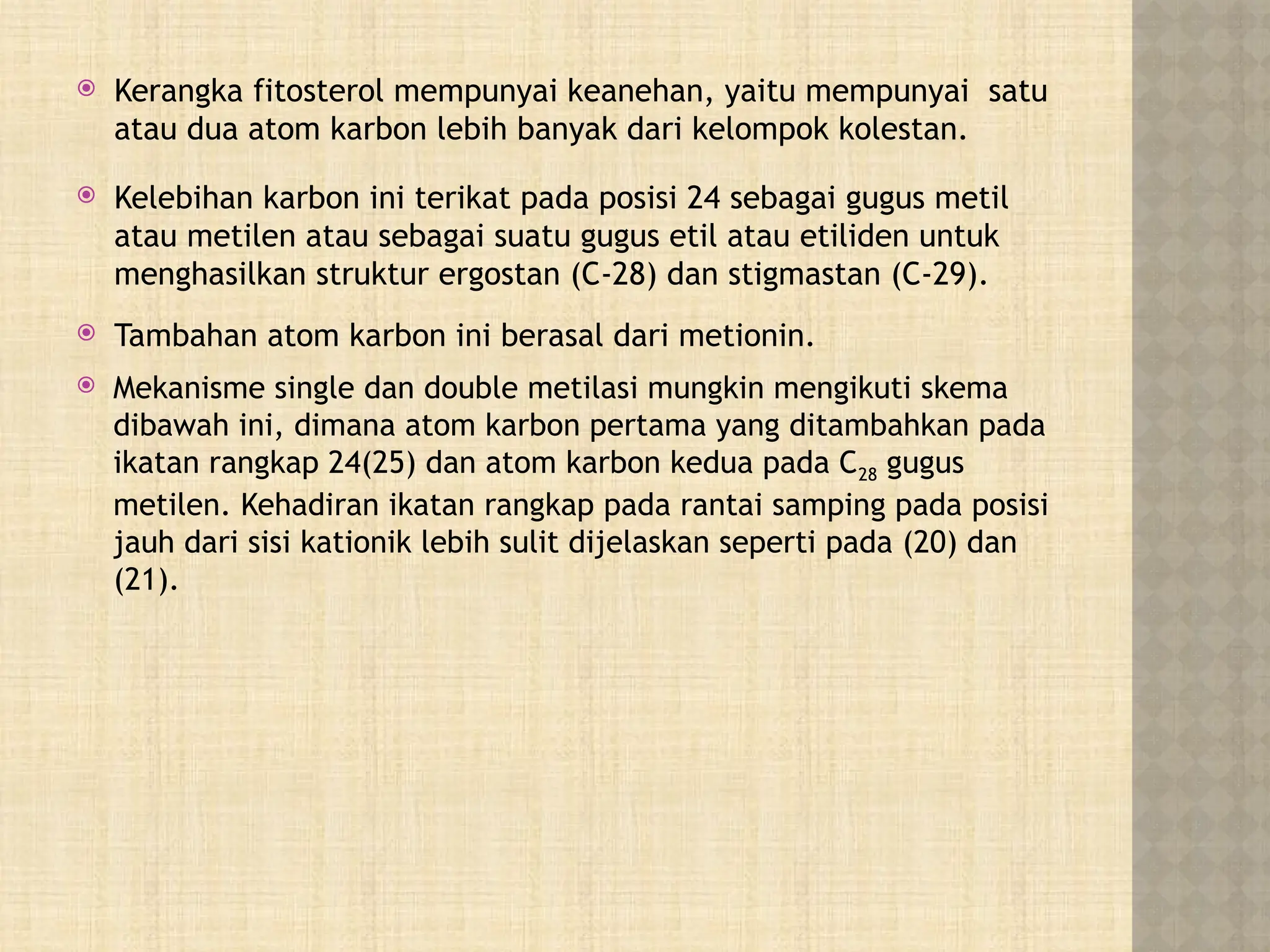 BIOSENTESIS STEROID II (belajar tentang metabolit sekunder) | PPTX
