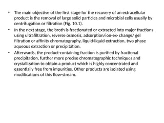 Introduction to bioseparation and downstream processing | PPTX