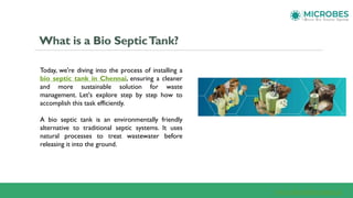 Bio Septic Tank in Chennai - Innovative Solutions by Micro Bio Enviro ...