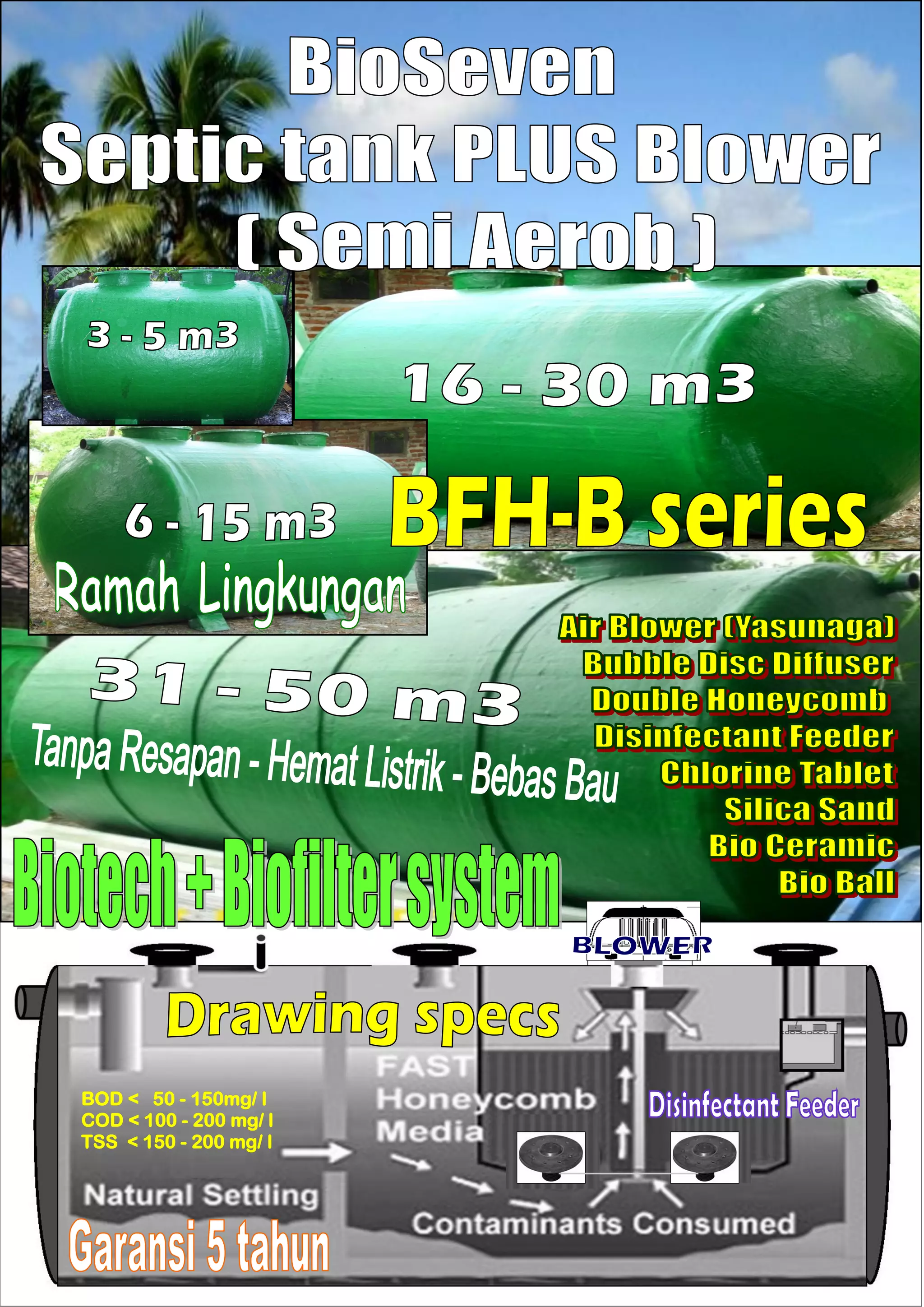 Bio septic tank plus blower (semi aerob) | PDF