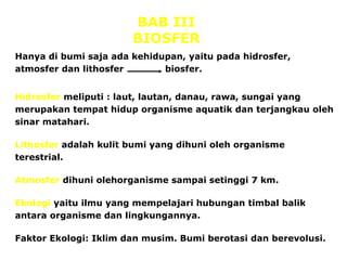 biosfir mengenai lapisan atmosfer yang ada di bumi.ppt