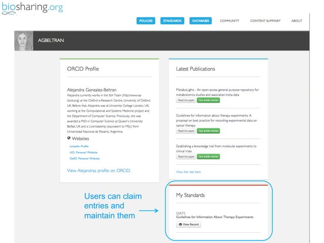 Overview of standards/stakeholders in life science (RDA Engagement ...